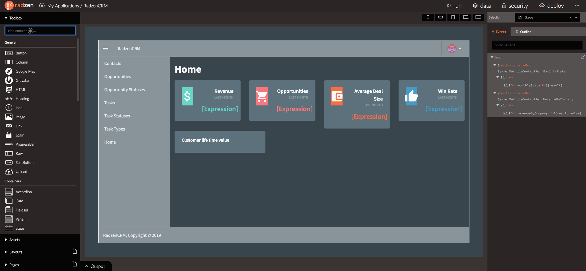 Create a dashboard page (Blazor) Create a dashboard page (Blazor)